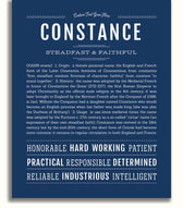 Constance Personalized Name Meaning Art Prints – Name Stories