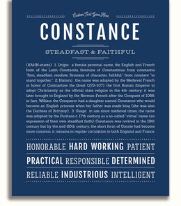 Constance | Name Art Print – Name Stories