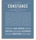 Constance Personalized Name Meaning Art Prints – Name Stories