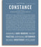 Constance Personalized Name Meaning Art Prints – Name Stories