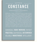 Constance Personalized Name Meaning Art Prints – Name Stories
