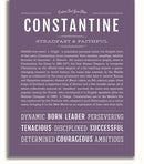 Constantine Personalized Name Meaning Art Prints – Name Stories
