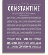 Constantine Personalized Name Meaning Art Prints – Name Stories