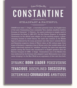 Constantine Personalized Name Meaning Art Prints – Name Stories