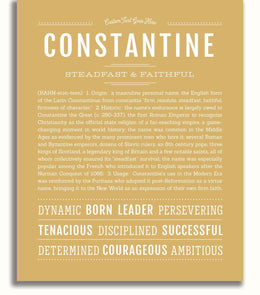 Constantine Personalized Name Meaning Art Prints – Name Stories