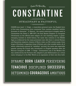 Constantine | Name Art Print – Name Stories
