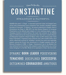Constantine Personalized Name Meaning Art Prints – Name Stories