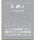 Cooper Personalized Name Meaning Art Prints – Name Stories