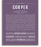 Cooper | Name Art Print – Name Stories