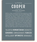 Cooper Personalized Name Meaning Art Prints – Name Stories