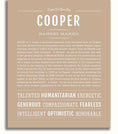 Cooper | Name Art Print – Name Stories
