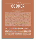 Cooper Personalized Name Meaning Art Prints – Name Stories