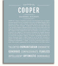 Cooper Personalized Name Meaning Art Prints – Name Stories