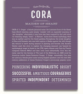 Cora | Name Art Print – Name Stories