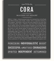 Cora | Name Art Print – Name Stories