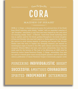 Cora | Name Art Print – Name Stories