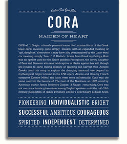 Cora | Name Art Print – Name Stories