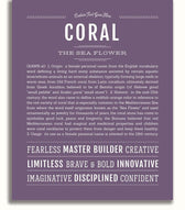 Coral | Name Art Print – Name Stories