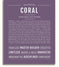 Coral Personalized Name Meaning Art Prints – Name Stories