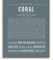 Coral | Name Art Print – Name Stories