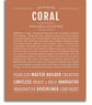 Coral Personalized Name Meaning Art Prints – Name Stories