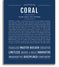 Coral | Name Art Print – Name Stories