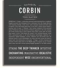 Corbin | Name Art Print – Name Stories
