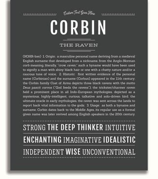 Corbin | Name Art Print – Name Stories