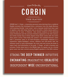 Corbin | Name Art Print – Name Stories