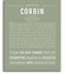 Corbin Personalized Name Meaning Art Prints – Name Stories