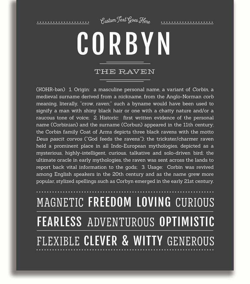 Corbyn | Name Art Print – Name Stories