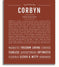 Corbyn | Name Art Print – Name Stories