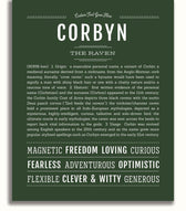 Corbyn | Name Art Print – Name Stories