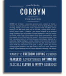 Corbyn | Name Art Print – Name Stories