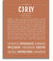 Corey Personalized Name Meaning Art Prints – Name Stories