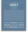Corey Personalized Name Meaning Art Prints – Name Stories