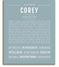 Corey Personalized Name Meaning Art Prints – Name Stories