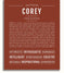 Corey Personalized Name Meaning Art Prints – Name Stories