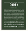 Corey (male) | Name Art Print – Name Stories