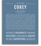 Corey Personalized Name Meaning Art Prints – Name Stories