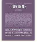 Corinne | Name Art Print – Name Stories