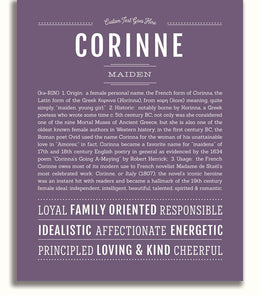 Corinne | Name Art Print – Name Stories