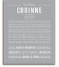 Corinne Personalized Name Meaning Art Prints – Name Stories