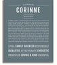Corinne Personalized Name Meaning Art Prints – Name Stories