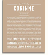 Corinne | Name Art Print – Name Stories