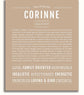 Corinne Personalized Name Meaning Art Prints – Name Stories