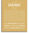 Corinne Personalized Name Meaning Art Prints – Name Stories