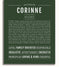 Corinne Personalized Name Meaning Art Prints – Name Stories
