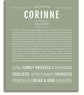 Corinne Personalized Name Meaning Art Prints – Name Stories