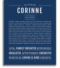 Corinne Personalized Name Meaning Art Prints – Name Stories